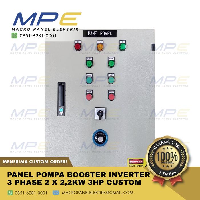 Jual Panel Pompa Booster Inverter 3 Phase 2 x 2,2kW 3HP Custom ...