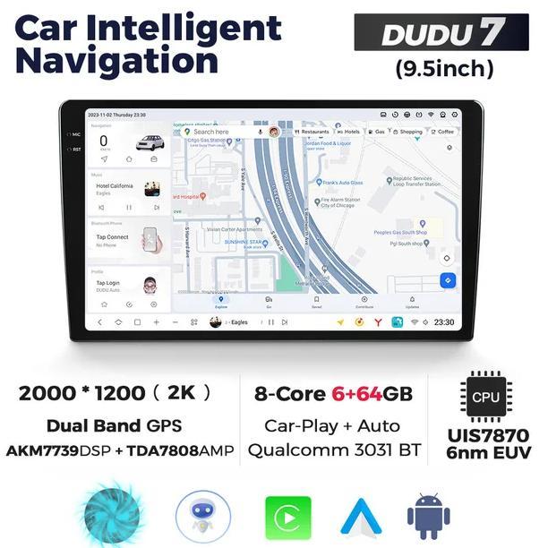 Jual DUDUAUTO DUDU7 car radio GPS Multimedia video player 9.5/10.36inch universal For Toyota VW ...