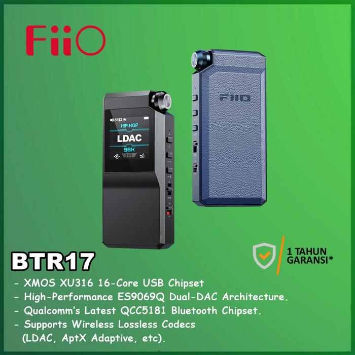 Promo FiiO BTR17 BTR 17 ES9069Qx2 Portable Bluetooth Wireless DAC and Headphone AMP Amplifier ...