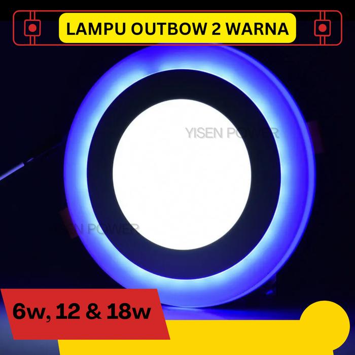Promo Lampu Inbow Downlight LED 2 Warna Cahaya Bentuk Bulat Outbow ...