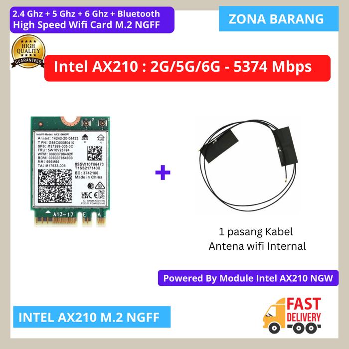 Jual Intel AX210 High Speed Wifi Card PCIe Wifi6 Dual Band Bluetooth - WifiCard+Antena - Kota ...