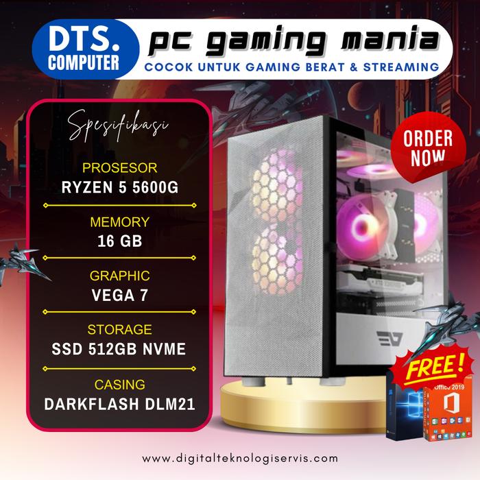 Jual Pc Gaming | Ryzen 5 5600G | 16GB RAM | 512GB NVME | Vega Onboard ...