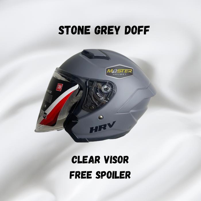 Jual Helm HRV Maximo Solid SNI Paket Ganteng Murah - GREY STONE DOFF ...