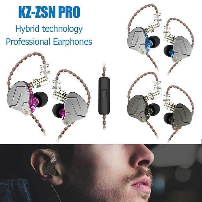 Jual KZ ZSN Pro X with Mic 1DD+1BA Hybrid Technology Earphone InEar ...