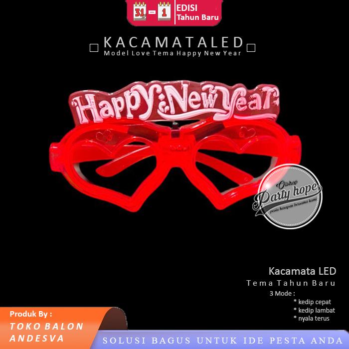 Jual Kacamata LED Nyala / Kacamata Happy New Year LED / kacamata LED ...