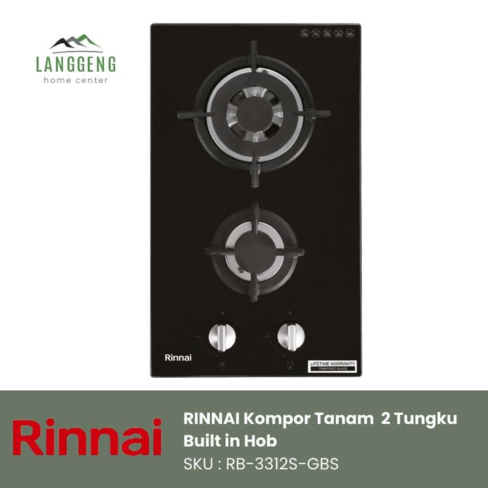 Jual Rinnai Kompor Tanam Kaca 2 Tungku RB-3312 S(GBS) Hitam - Kota Surabaya - LANGGENG Home ...