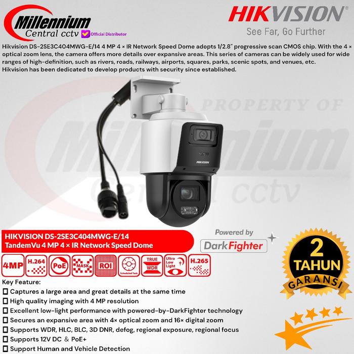 Promo DS-2SE3C404MWG-E/14 - PTZ HIKVISION TandemVu 4MP 4× Optical Zoom ...