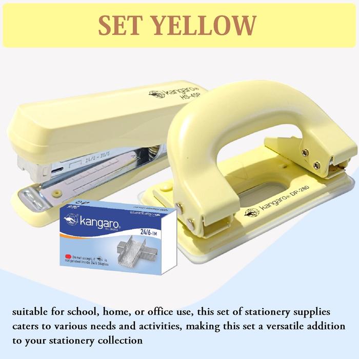 Jual ( STATIONERY SET ) Paper Punch DP-280 + Stapler HS 45 P + Isi ...