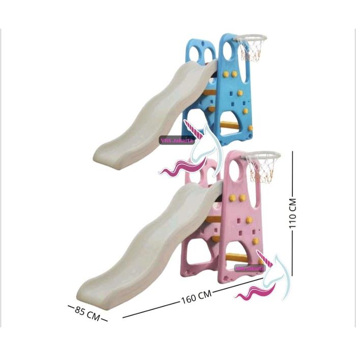 Jual PLAYGROUND RUMAH 3IN1 RING BASKET AYUNAN SWIMG SLIDE SET HIJAU ...