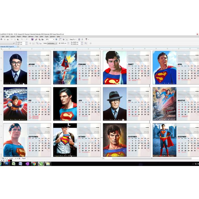 Jual Kalender 2025 SUPERMAN CHRISTOPHER REEVE Calendar Kalender Meja ...