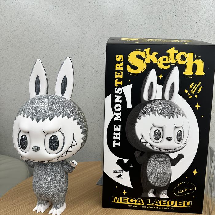 Promo Mega Labubu Sketch 100% ORIGINAL POPMART/the monster/labubu ...