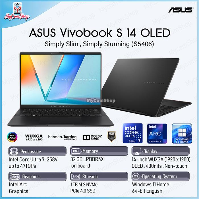 Jual ASUS VIVOBOOK S 14 OLED S5406 ULTRA 7 258V 32GB RAM 1TB SSD INTEL ...