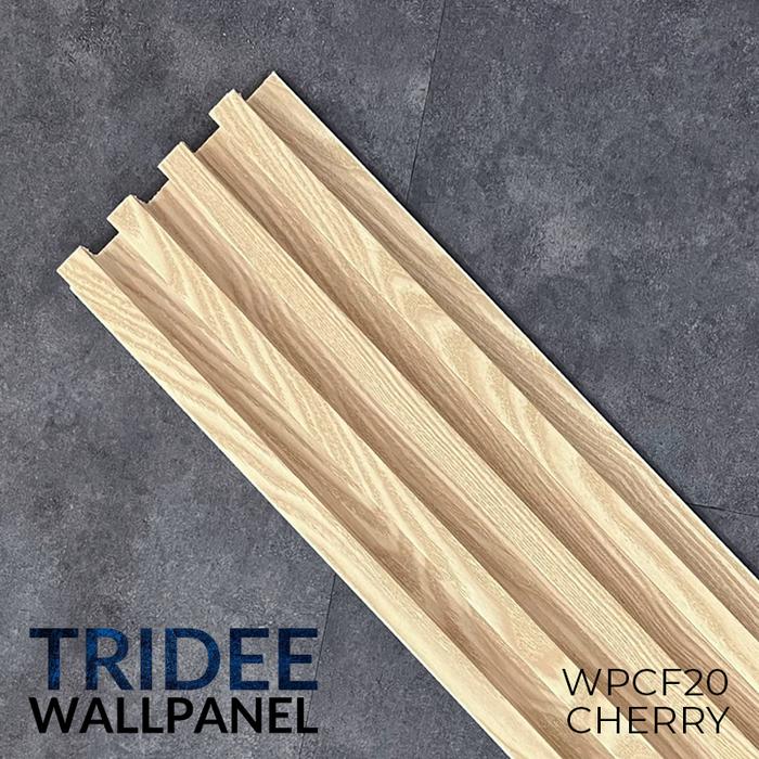 Jual FLUTED WOOD PANEL WPC 24MM | TRIDEE WALLPANEL - F-CHERRY, 150CM ...
