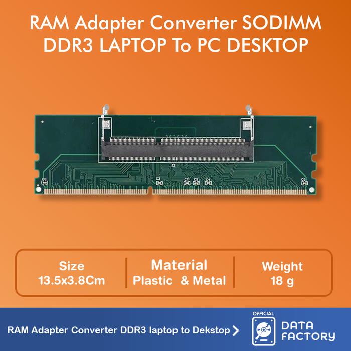 Jual RAM CONVERTER SODIMM DDR3 LAPTOP To DIMM DDR 3 Adapter PC DESKTOP ...