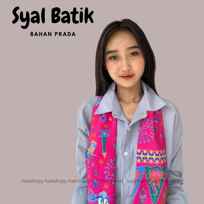 Promo RIMBA - Syal Batik Leher Wanita Pria Scarf Dasi Ospek Bahan Prada ...