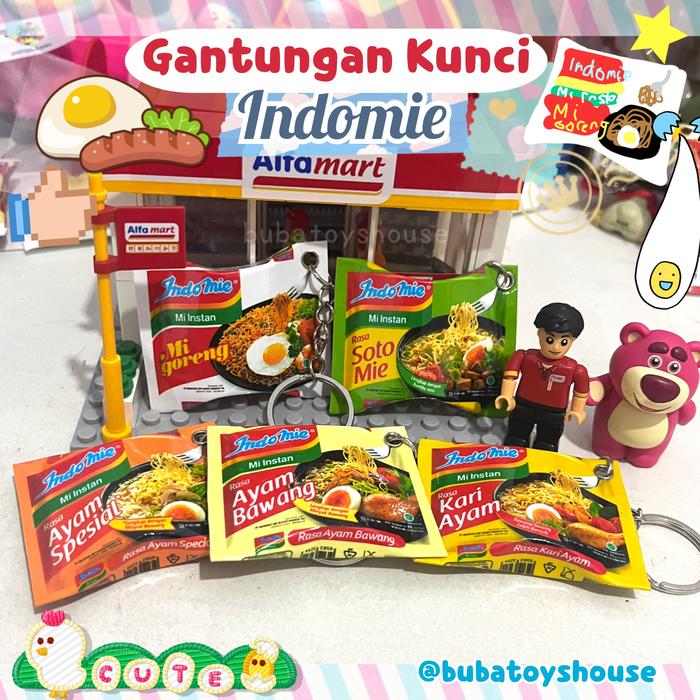 Jual Gantungan Kunci Indomie Makanan Khas Indonesia Oleh-Oleh Food ...