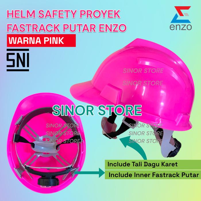 Jual Helm Safety Proyek ENZO Fastrack Model Putar - Pink, ENZO - Kab ...