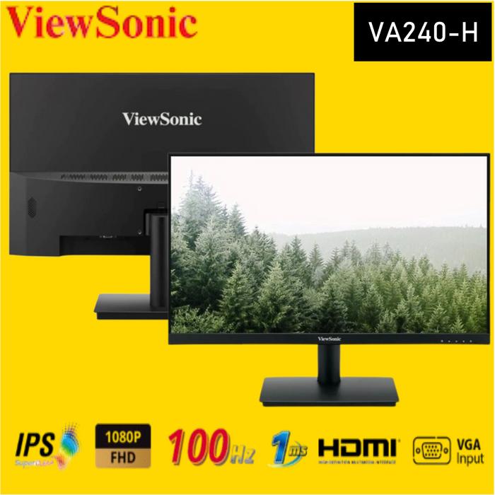 Jual MONITOR LED VIEWSONIC VA240-H 24" IPS FHD 1080P 100Hz 1MS VGA HDMI ...