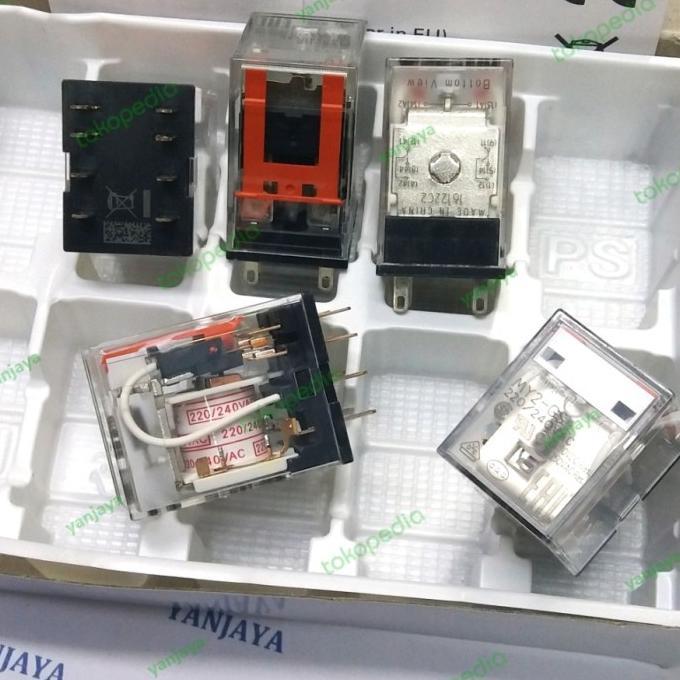 Jual relay omron original my2n/my2 24vdc,12vdc,220vac,24vac/relay my2 ...