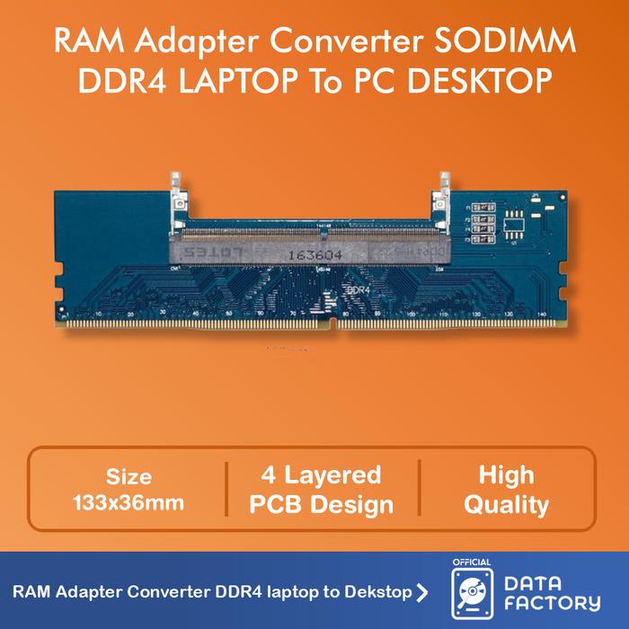 Jual RAM Adapter Converter SODIMM DDR4 LAPTOP To DIMM DDR4 PC DESKTOP ...