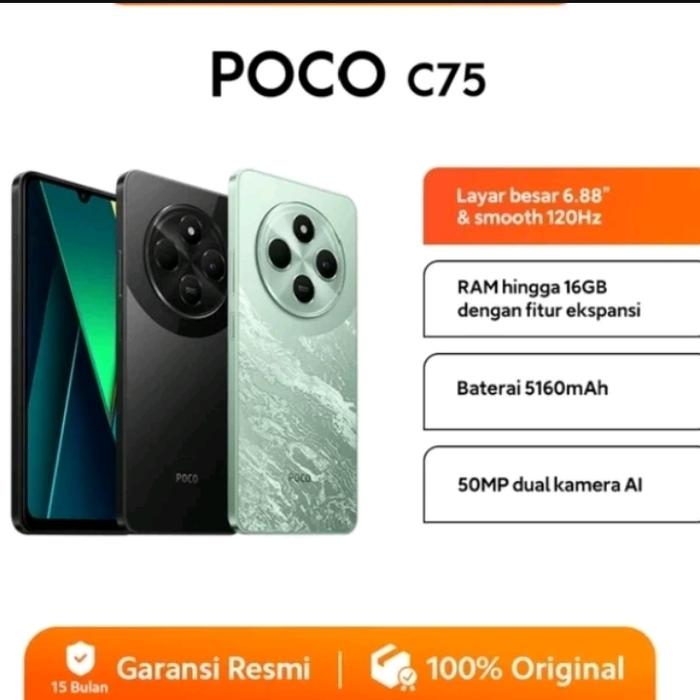 Jual XIAOMI POCO C75 RAM 6/128 NFC GARANSI RESMI - Jakarta Barat ...
