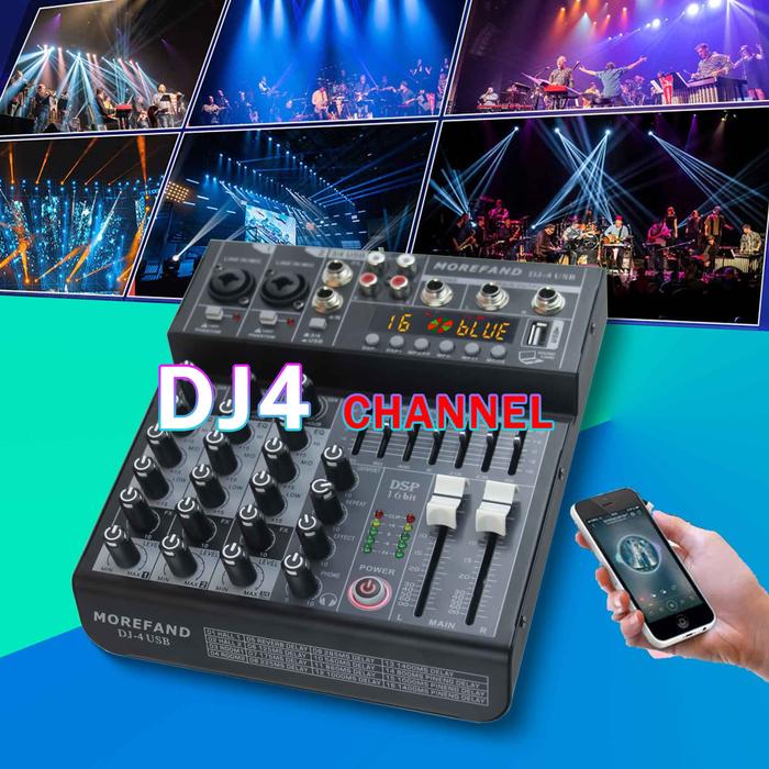 Jual mixer 4/6/8 channel mixer audio Mixer profesional amplifier Stereo ...