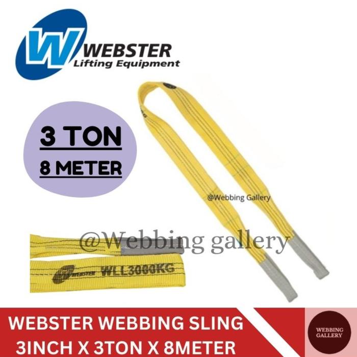 Jual Webster Webbing Sling 3Ton x 3inch -Webbing Sling Tali Pengangkat ...