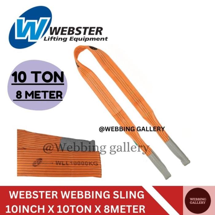 Jual Webster Webbing Sling 10Ton x 8Meter / Webbing Sling Belt 10Tonx8M ...