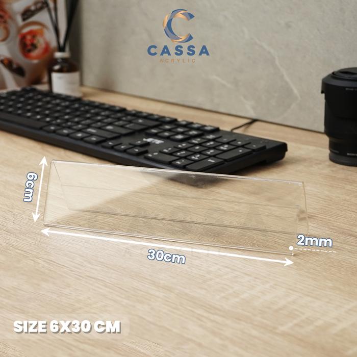 Promo Akrilik Papan Nama Segitiga / Display Nama Meja - 6x30cm ...