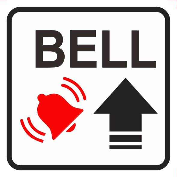 Jual SIGN RAMBU TANDA BELL / SIGN STICKER BELL / RAMBU TEMPAT BELL - A ...