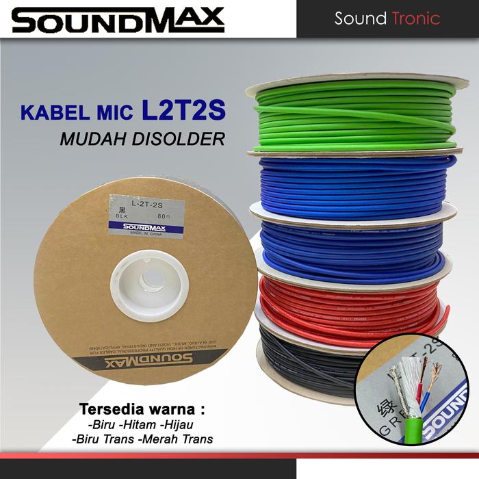 Promo Kabel Mic SOUNDMAX L2T2S 1 ROLL 80 Meter - Merah Trans - Jakarta ...