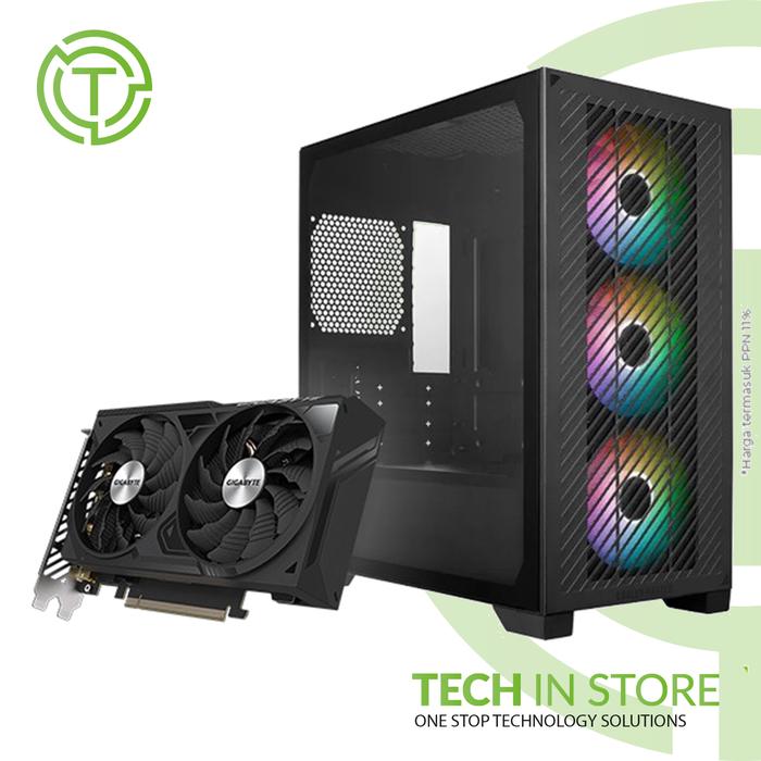 Promo PC Gaming Myth AORUS Elite GeForce RTX 4060 Ti - Black, I5 12400F ...