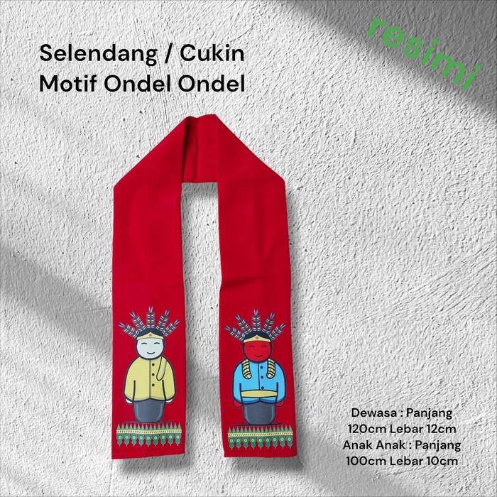 Jual Cukin Syal Selendang Ondel Ondel Betawi Ukuran Anak sampai Dewasa ...