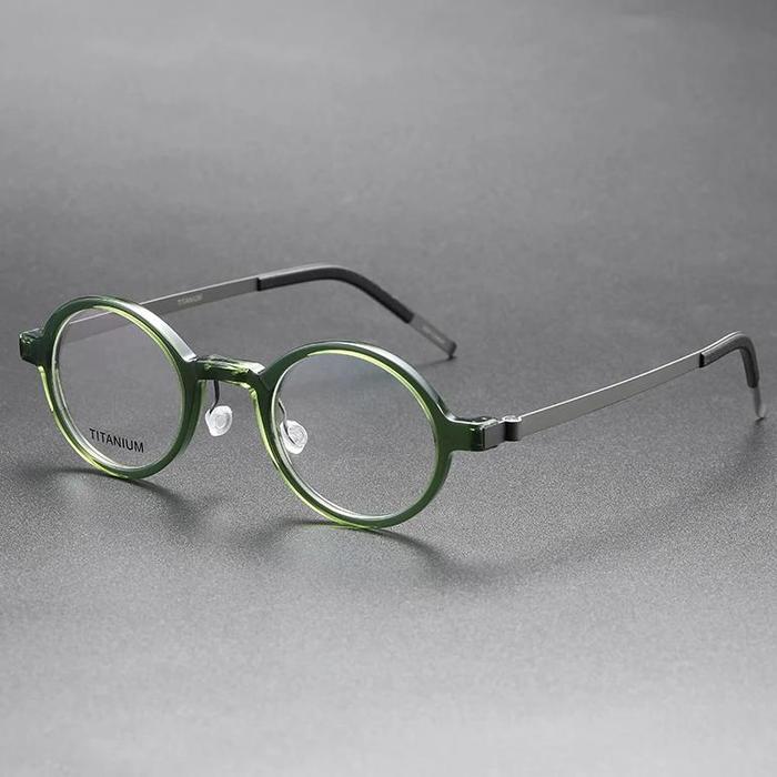 Jual Denmark Design Ultralight Screwless Eyeglasses Men Women Round ...