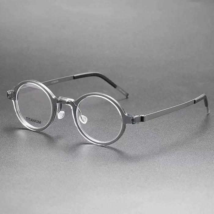 Jual Denmark Design Ultralight Screwless Eyeglasses Men Women Round ...