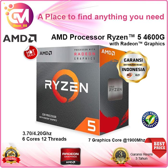 Jual AMD RYZEN 5 4600G 6 Cores 12 Threads with Radeon Graphics AM4 3.7/4.2 - Kota Medan - GM ...