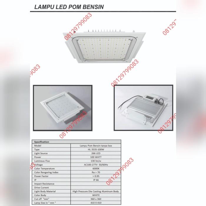 Jual lampu led sorot pom bensin spbu plafon canopy recessed 100w 120w ...