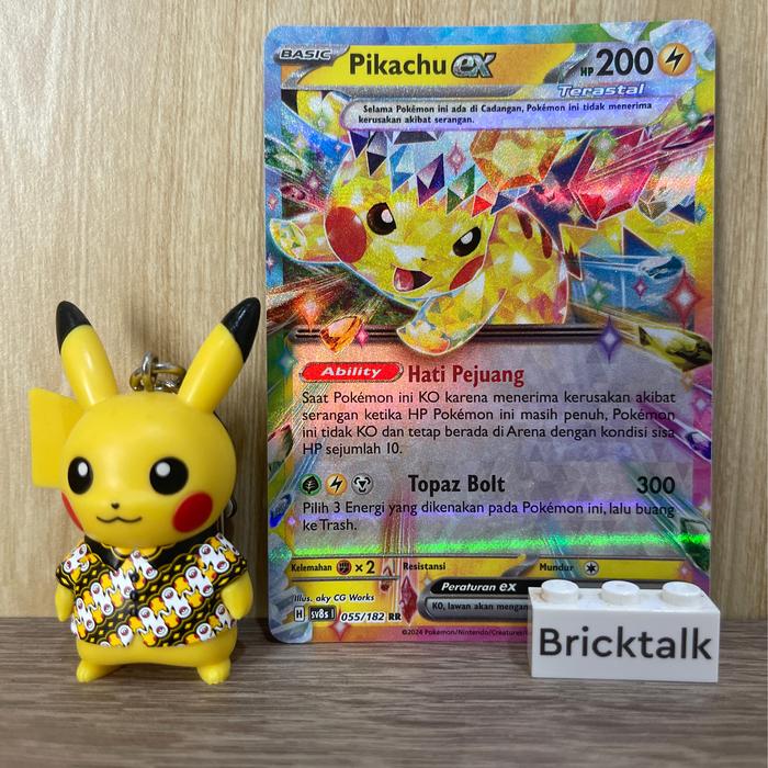Jual Kartu Pokemon TCG sv8s Pikachu ex Terastal RR 055/182 Kilat Mengkilap, Kilat Rasi Trading ...