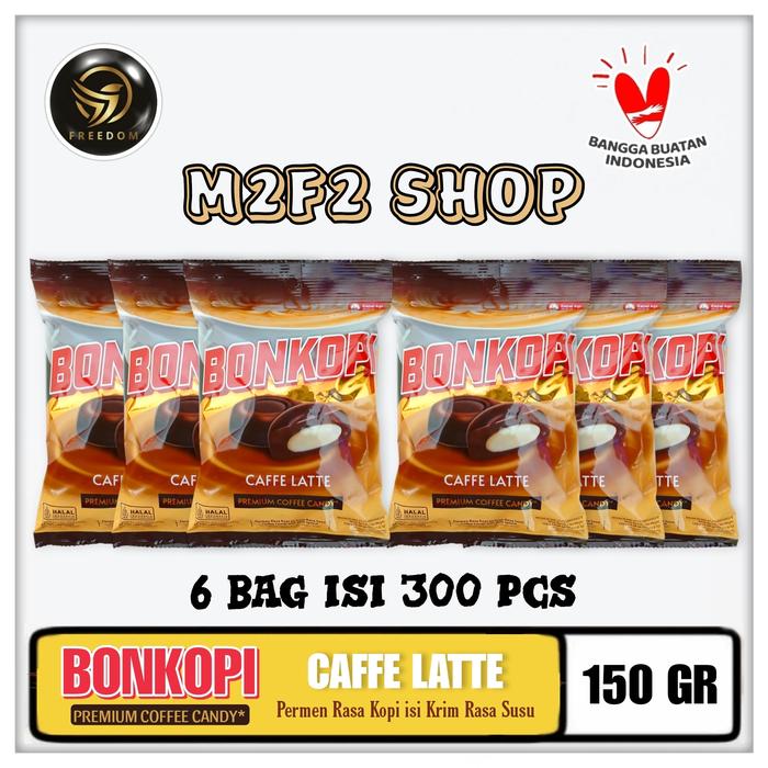 Jual Bonkopi Caffe Latte Premium Coffee Candy | Permen Kopi Krim Susu ...