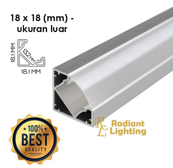 Jual Kap Housing LED Strip Rigid Alumunium Profile Rumah Lampu - 1 ...