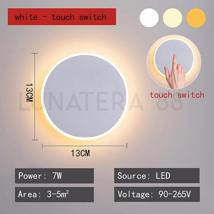 Jual Lampu dinding LED minimalis bulat interior moon light wall lamp ...