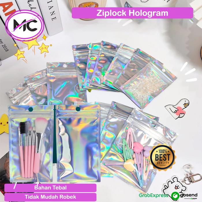Jual Plastik Klip Hologram Ziplock Pouch Plastik Opp Zipplock Hologram ...