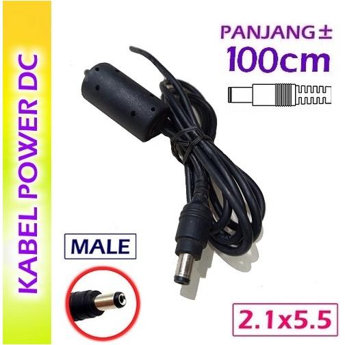Jual Kabel Jack DC Adaptor Male 5.5mmx2.1mm 1.5 Meter Cable Adaptor ...