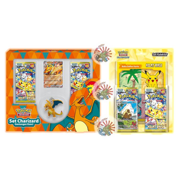 Jual Kartu Pokemon TCG Set Kolektor Kilat Rasi Set Pikachu Charizard ...