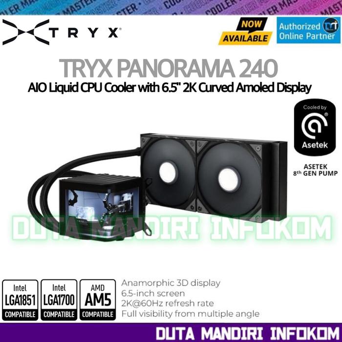 Promo TRYX PANORAMA 240 280 360 - L-shaped 3D AMOLED Screen AIO Liquid ...