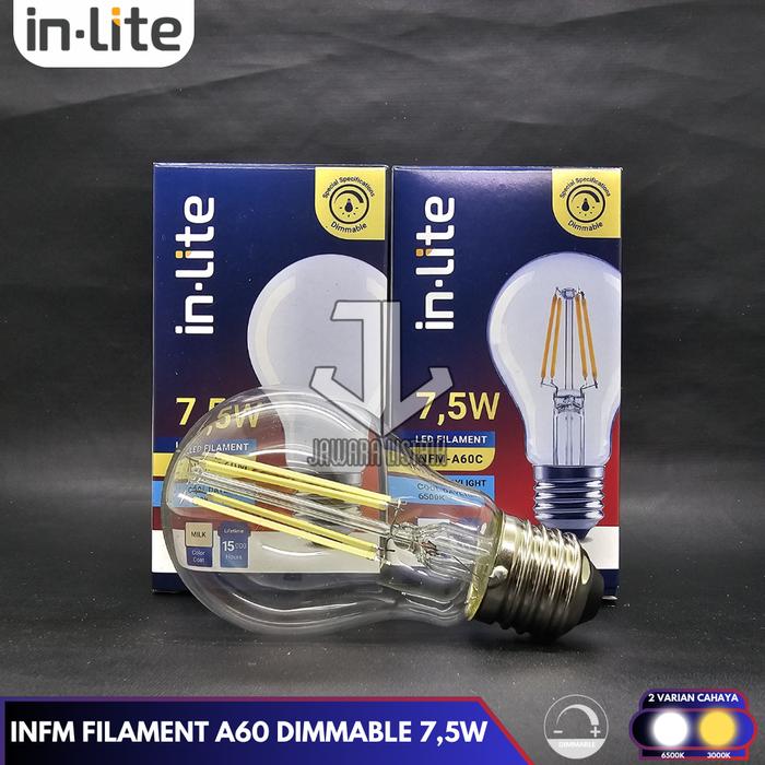Jual INLITE LAMPU HIAS LAMPU FILAMENT IN-LITE INFM-A60 7,5W DIMMABLE ...
