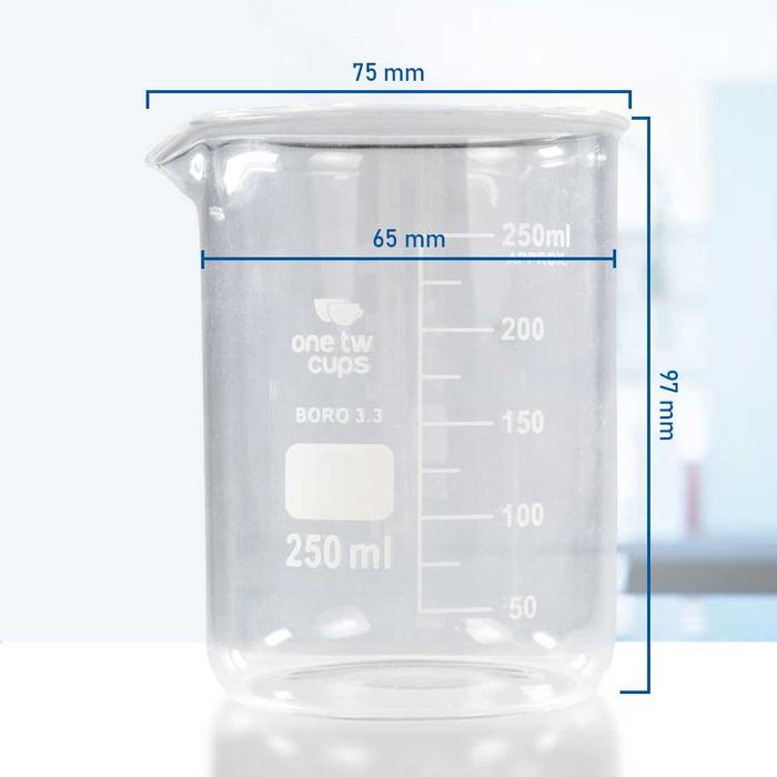 Promo Gelas Beker Glass Beaker Kimia Laboratorium 50 100 250 500 1000 ...