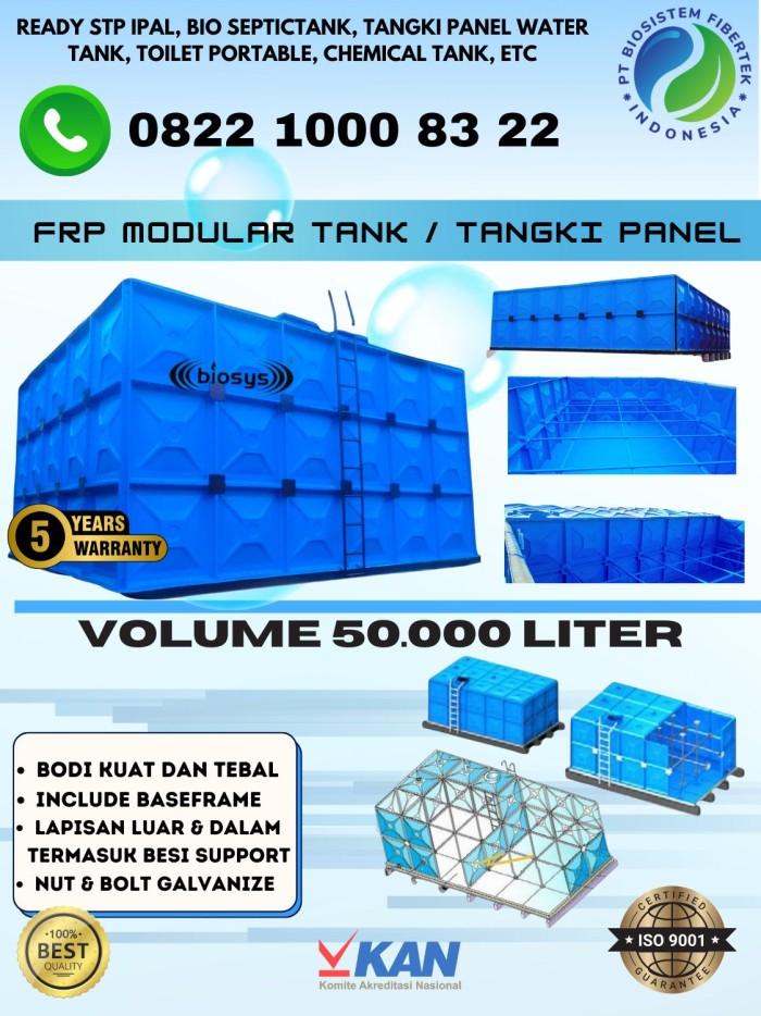 Jual Tangki Panel BIOSYS Volume 50 m3. FRP Modular Tank biotech sistem ...