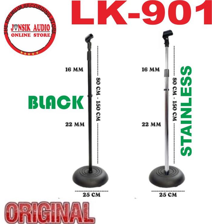 Jual Stand Microphone Lantai / Stand Mic Bulat / Stand mic Besi - Hitam ...