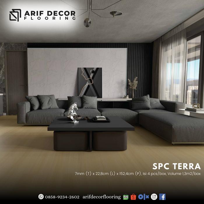 Jual SPC Terra Tebal 7mm motif wood - spc flooring klik korea - Jakarta ...
